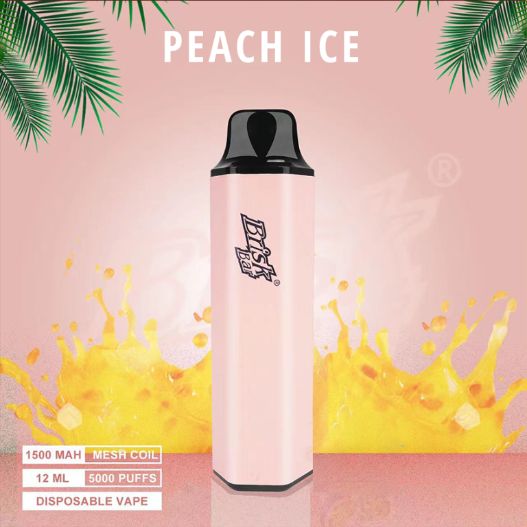 BRISK BAR PEACH ICE – 5000 PUFFS | IGET Australia