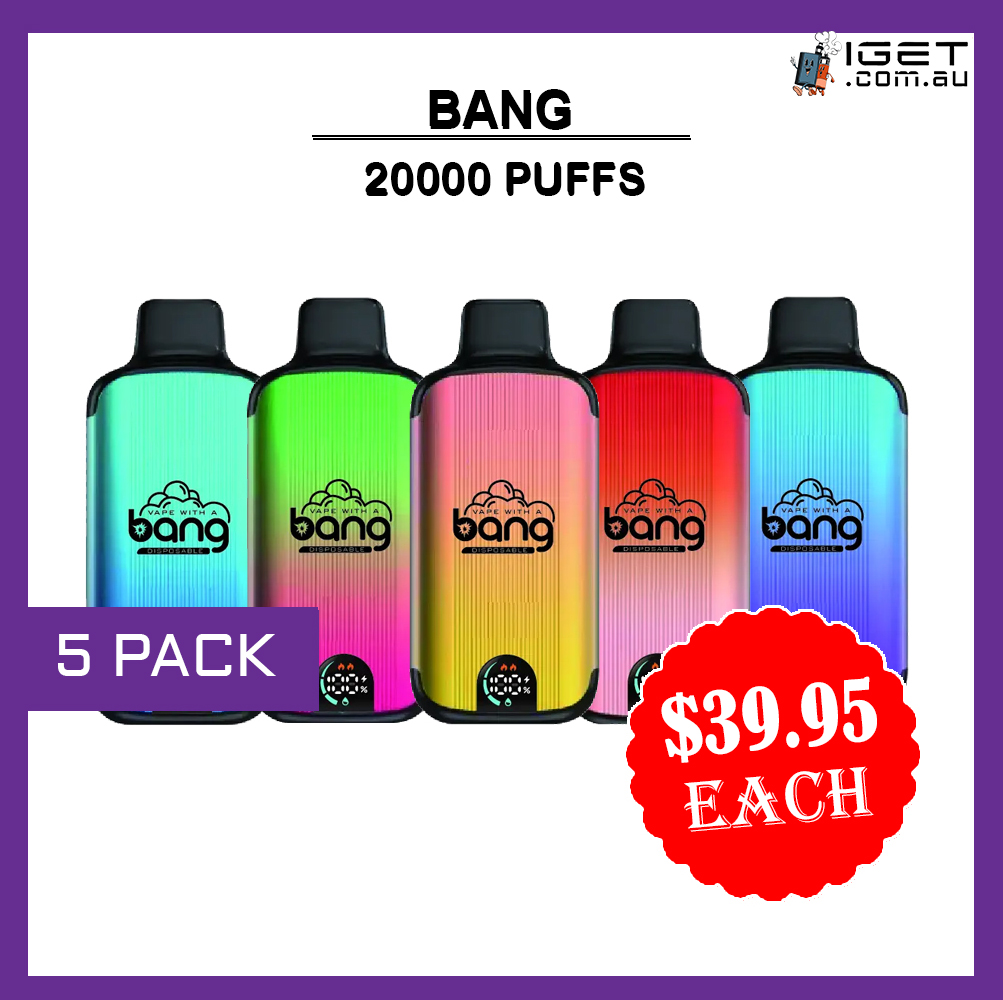 BANG - 5 PACK - 20000 PUFFS - IGET Australia