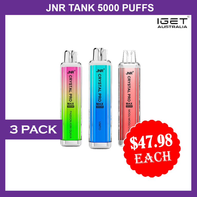 JNR CRYSTAL PRO MAX - 5000 PUFFS - 3 PACK | IGET Australia