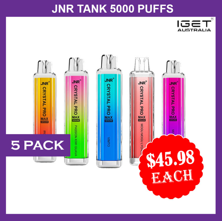 JNR CRYSTAL PRO MAX - 5000 PUFFS - 5 PACK | IGET Australia