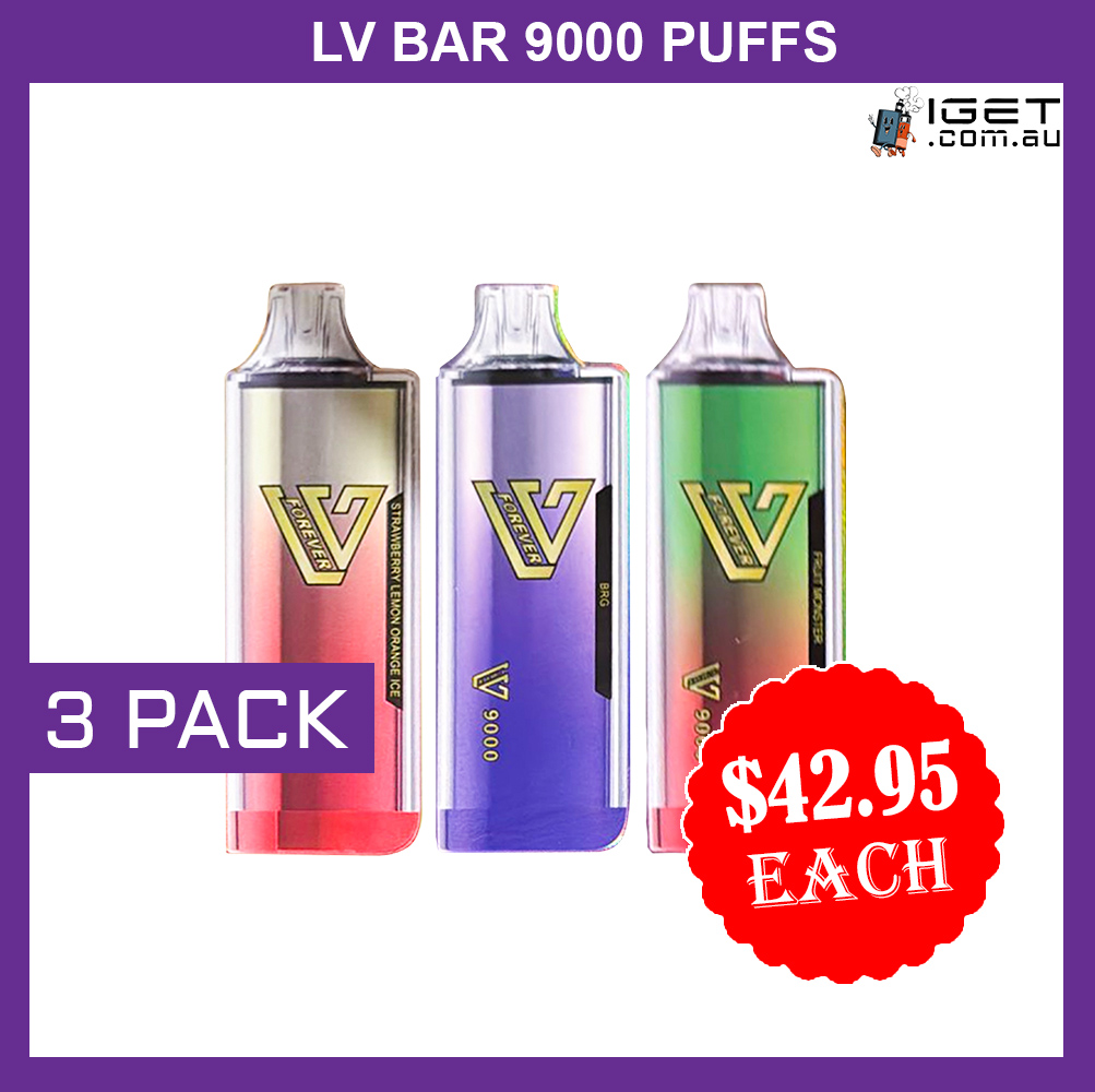 LV BAR - 9000 PUFFS - 3 PACK - IGET Australia